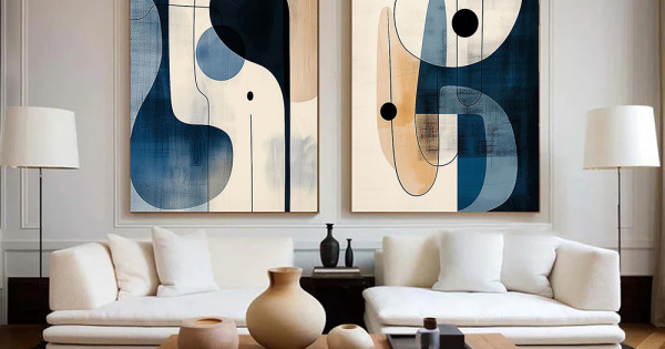 Arhitectura Emoțiilor - Set 2 Tablouri Abstracte | ViZIO Tablouri Canvas ️