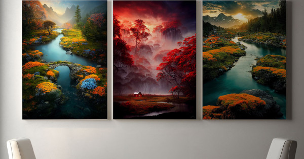 Maretia Naturii - Set 3 Tablouri | ViZIO ⭐⭐⭐⭐⭐