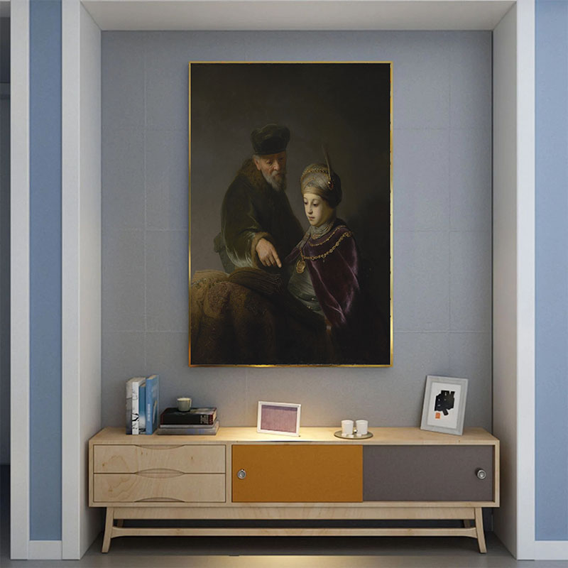 Tânărul Student și Îndrumătorul Său – Rembrandt | ViZIO Tablouri Canvas ️