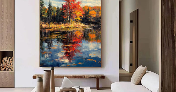 Contrast de Toamnă - Tablou peisaj | ViZIO Tablouri Canvas ️