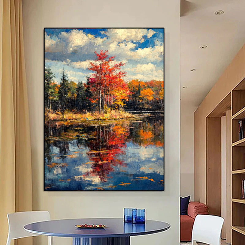 Contrast de Toamnă - Tablou peisaj | ViZIO Tablouri Canvas ️