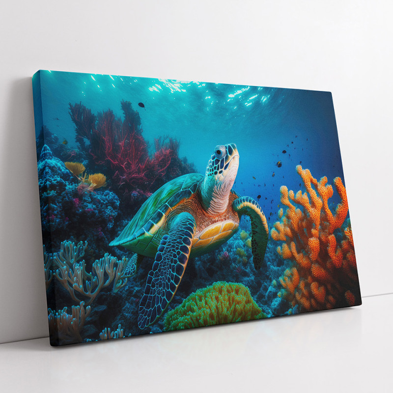 Broasca testoasa de mare - Tablou fauna marina | ViZIO ⭐⭐⭐⭐⭐