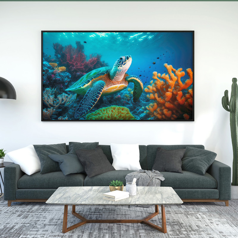 Broasca testoasa de mare - Tablou fauna marina | ViZIO ⭐⭐⭐⭐⭐