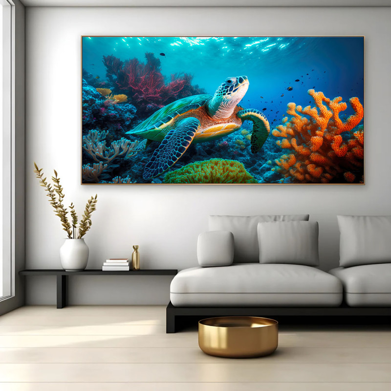 Broasca testoasa de mare - Tablou fauna marina | ViZIO ⭐⭐⭐⭐⭐