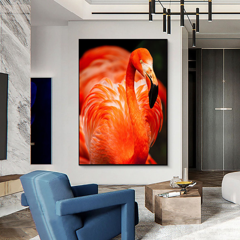 Flamingo în Culori Vii - Tablou Păsări | ViZIO ⭐⭐⭐⭐⭐