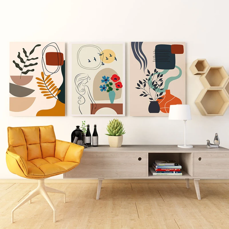 Mid Century Abstract Art - Set 3 Tablouri | ViZIO ⭐⭐⭐⭐⭐