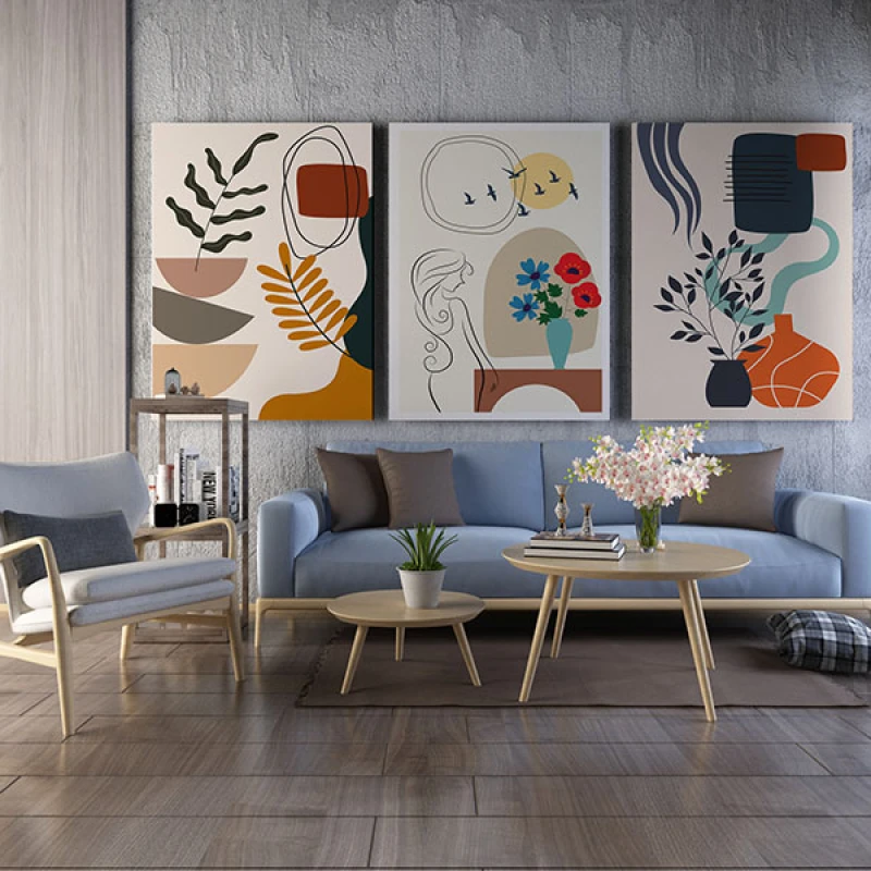 Mid Century Abstract Art - Set 3 Tablouri | ViZIO ⭐⭐⭐⭐⭐
